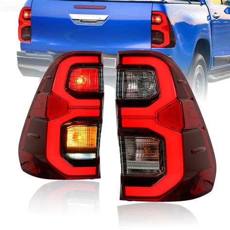 Carro Traseiro Esquerdo E Direito Tail Brake Light Assembly Fia O Smoke Black Red Lights