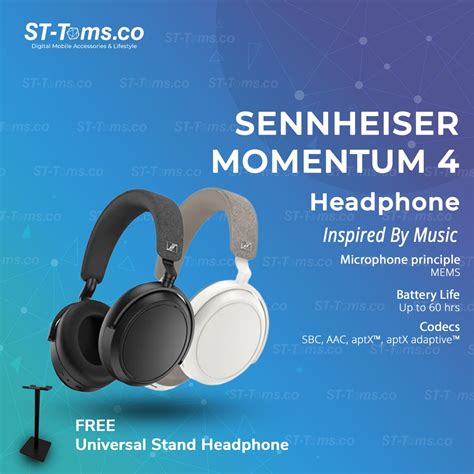 Jual Sennheiser Momentum 4 Wireless Noise Canceling Wireless Headphones