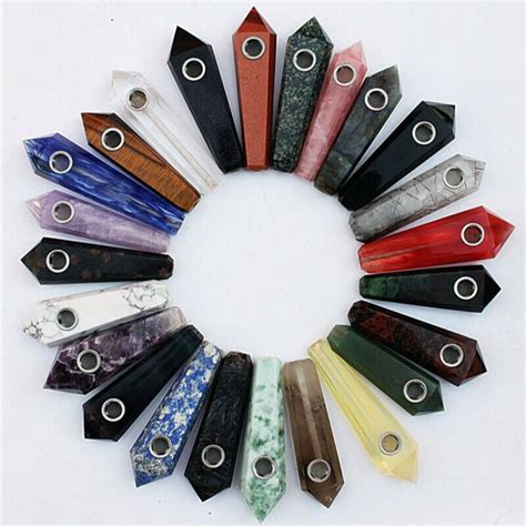 Natural Multi Specification Exquisite Luxury Six Sided Crystal Pipe