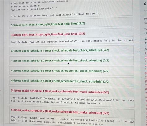 Solved The Pictures Below Shows My Code ALL The Failed Chegg