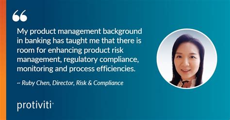 Ruby Chen A Director In Our Risk And Compliance Division Is A Well