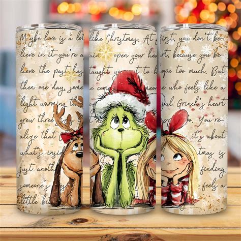 Christmas Green Guy 20oz Tumbler Wrap Png Trendy Christmas Movie