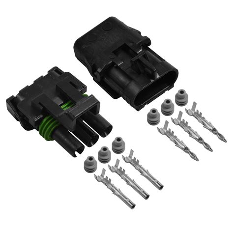 Weather Pack 3 Pin Connector Kit 16 14 Ga