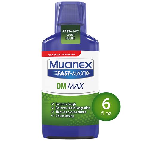 Mucinex Fast Max DM Maximum Strength Cough Suppressant And Expectorant