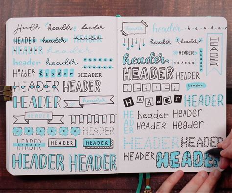 Bujo Header Ideas Bullet Journal Title Page Ideas Journal Header