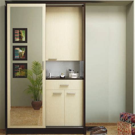 Сучасна компактна прихожа купе 120 см у коридор з дзеркалом в повний