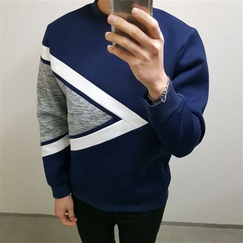 배색 남자 네오프렌맨투맨 코디 슬랙스 나이키 코르테즈[유뱅의 데일리룩 블로그] 네이버 블로그