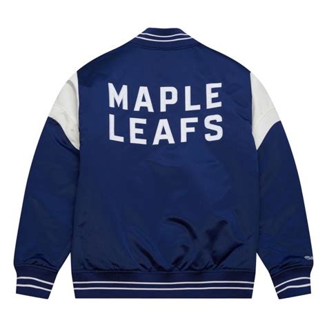 Toronto Maple Leafs Mitchell And Ness Heavyweight Satin Jacket