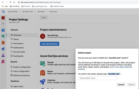 Set Approval Process To Delete Any Project Or Repos Of Azure Devops