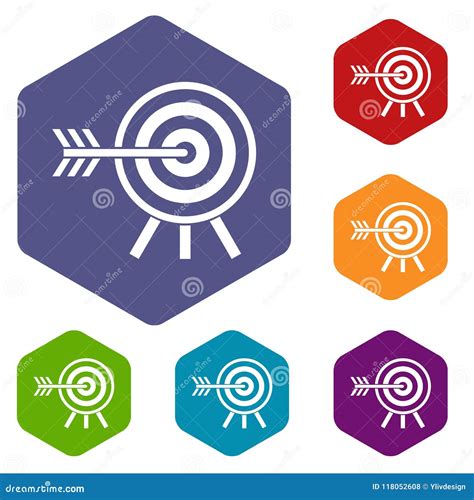 Darts Icons Set Stock Vector Illustration Of Aiming 118052608