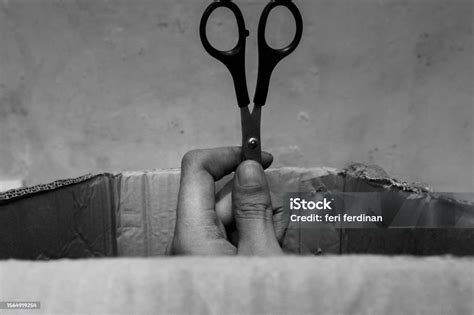 Foto Ilusi Atau Gambar Tangan Manusia Yang Keluar Dari Kotak Kardus Dan