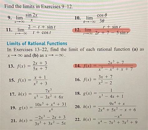 Solved Find The Limits In Exercises Limxxsin X Chegg