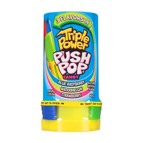 Push Pop Triple Power Candy Push Pop Candy Push Pops Hard Candy