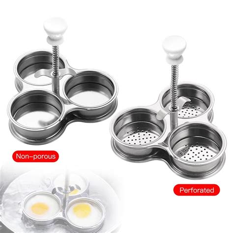 Jual Ammber Alat Rebus Telur Non Stick Egg Poacher Perforated Hole Silver Shopee Indonesia