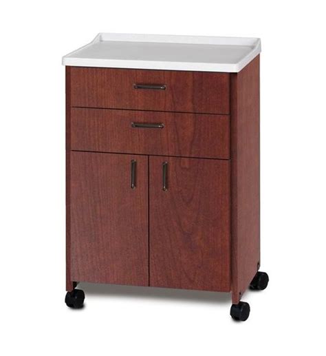 Mobile Treatment Cabinet With Molded Top Two Doors Two Drawers