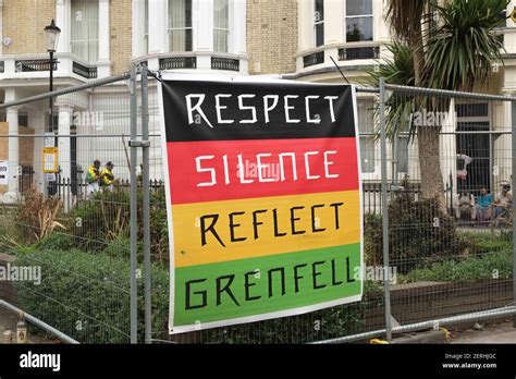 Tribute To The Victims Of The Grenfell Tower Fire Tragedy On The Second