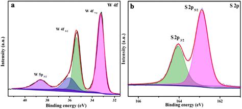 Xps Plot Of Exfoliated Ws2a W 4f Core Level Spectra B S 2p Core Level