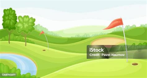 시골 골프 코스 여름 아름다운 풍경 벡터 일러스트레이션 T 셔츠에 대한 스톡 벡터 아트 및 기타 이미지 T 셔츠 골프공 풀 벼과 Istock