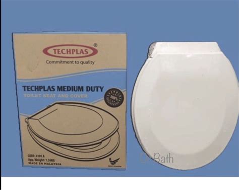 Techplas 4101a Thick Medium Duty Toilet Seat Cover White Lazada