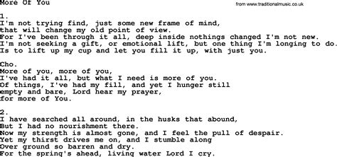 More Of You Apostolic And Pentecostal Hymns And Songs Lyrics And Pdf