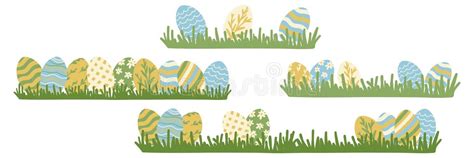 Easter Egg Border Grass Stock Illustrations 3976 Easter Egg Border