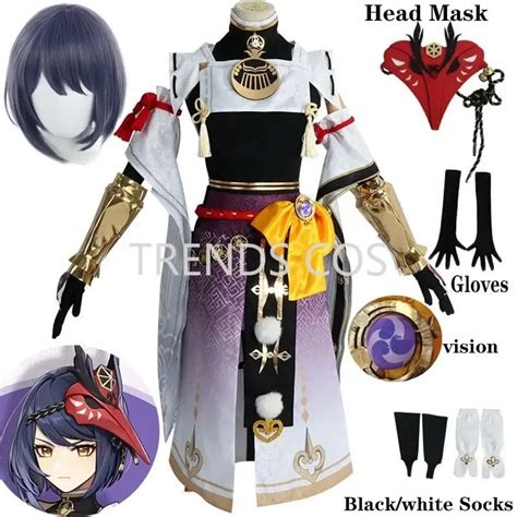 High Quality Game Impact Kujo Sara Cosplay Costume Kujou Sara Full Set