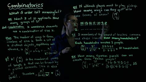 Combinatorics When Order Doesn T Matter YouTube