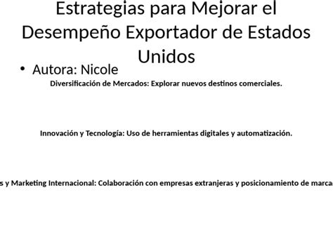 Estrategiasexportacionusa Pdf