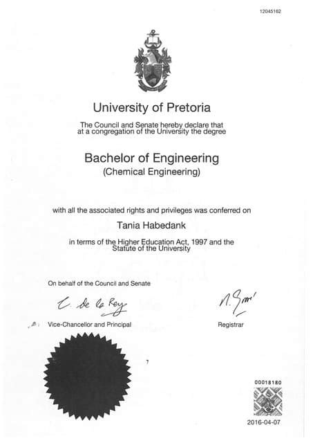 Chemical Engineering Degree Pdf