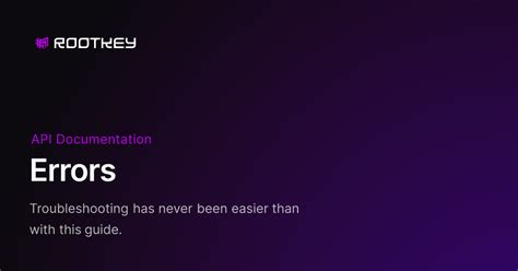 Errors Rootkey