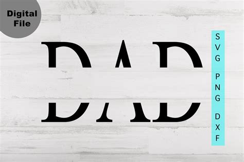 Split Dad Monogram Svg Png Dxf File Split Dad With Names Svg Split Dad Cut File Circut Dad