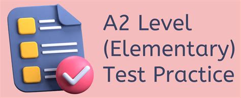 A2 Level English Test Practice Really Learn English Online School