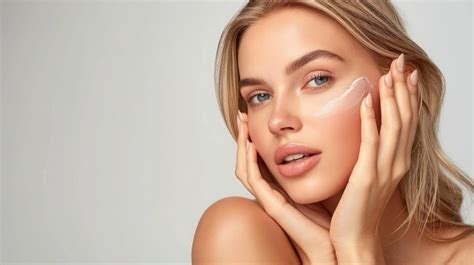 Premium Photo Beauty Skin Head And Shoulders Of Blond Woman Model