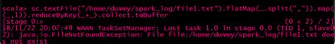 关于spark入门报错 java io FileNotFoundException File file home dummy spark