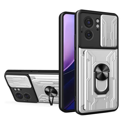 Хибриден гръб със стойка за Motorola Edge 40 5g бял
