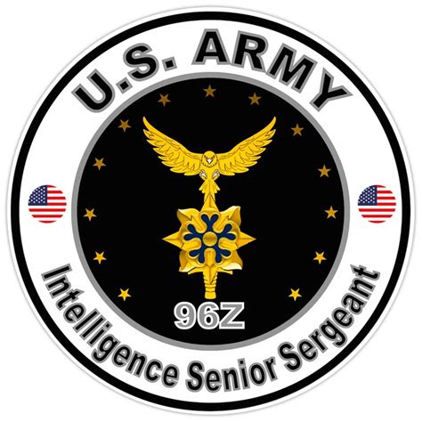 Dopasticker Us Army Intelligence Senior Sergeant Sticker Military Decal Phone Decal Water Bottle
