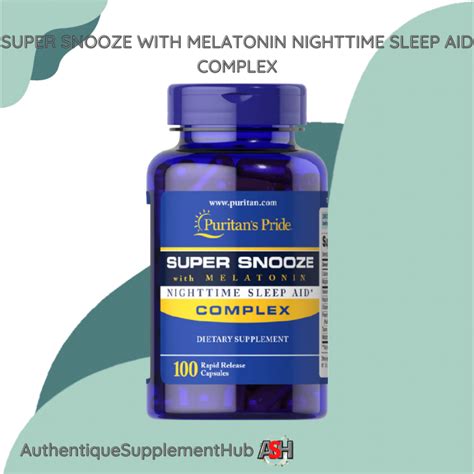 Puritans Pride Super Snooze With Melatonin 5mg 100 Capsules Lazada Ph