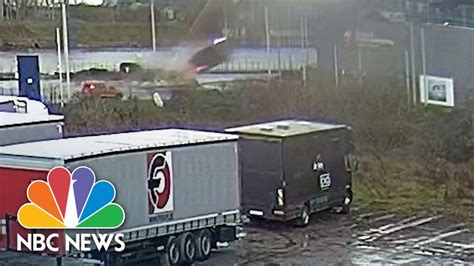 Watch Speeding Car Flies Through Side Of Building In Belgium Youtube