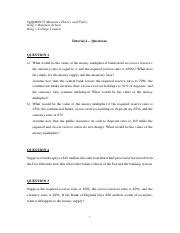 Understanding Monetary Theory And Policy Money Multiplier Course Hero