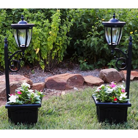 Solar Light Post With Planter Base At Bobby Gibson Blog