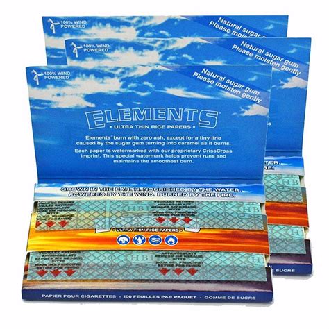 Elements Single Wide Double Window Rolling Papers Rolling Ace