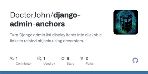 GitHub DoctorJohn Django Admin Anchors Turn Django Admin List