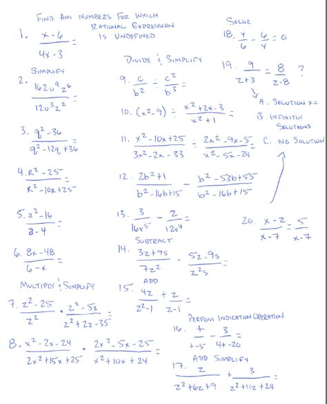solved find any numbers for which rational expression is
