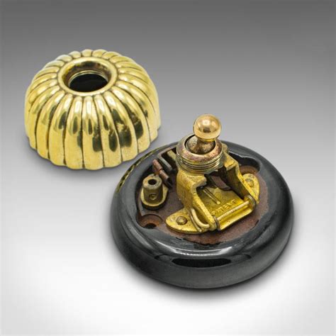 1920s Art Deco Antique Light Switch English Brass Bakelite On Off Early 20th Century Chairish