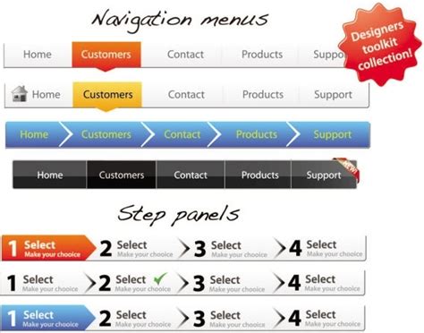 Sophisticated Web Page Navigation Bar Vector Free Vector In Encapsulated Postscript Eps Eps