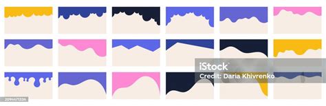Array Of Varied Shapes For Use In Website Headers Or Footers Separator Template For Design