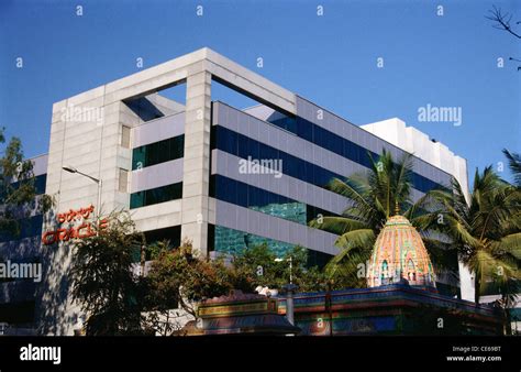 Oracle Office Building And Hindu Temple In Electronic City Bangalore