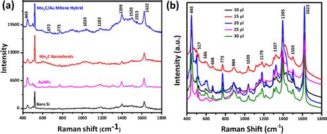 Sers Spectra Of Mb 108 M On A Mo2cau Mxene Hybrid Mo2c Mxene And