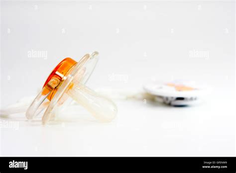 Baby S Pacifier On White Background Stock Photo Alamy