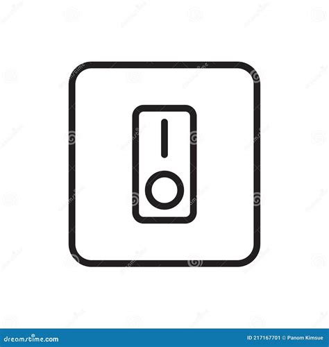 Electric Switch Outline Icon Vector Power Off Linear Style Sign Toggle Switch Off Position For